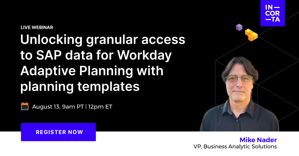 Unlocking granular access to SAP data for Workday Adaptive Planning ...